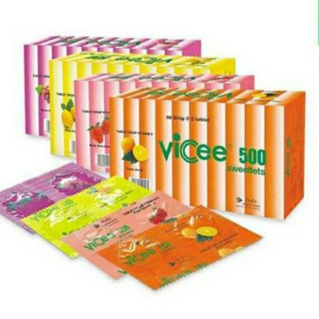Jual Vitacimin Vicee vitamin C 500 mg (100tablet/box) | Shopee Indonesia