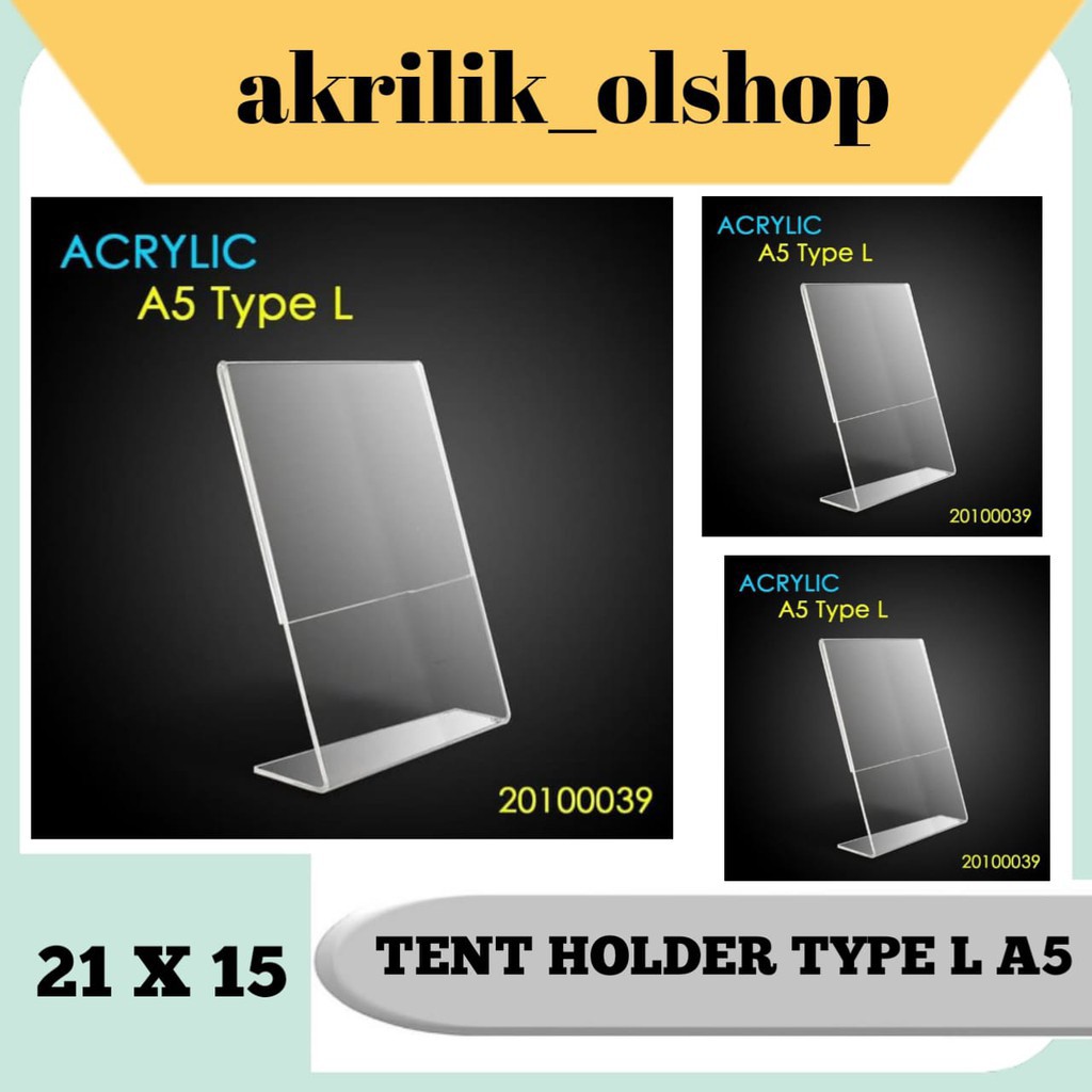 Jual Tempat brosur Akrilik A4-A5-A6/ Tent card Akrilik / Tent holder ...