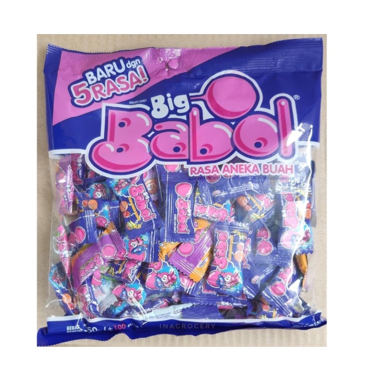 Jual Big Babol Bubble Gum 350gr (+/-100pcs)/ Big Babel Refil | Shopee ...