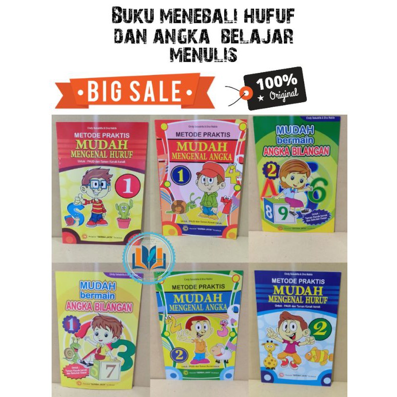 Jual BUKU MUDAH MENEBALI ANGKA DAN HURUF PAUD TK | Shopee Indonesia