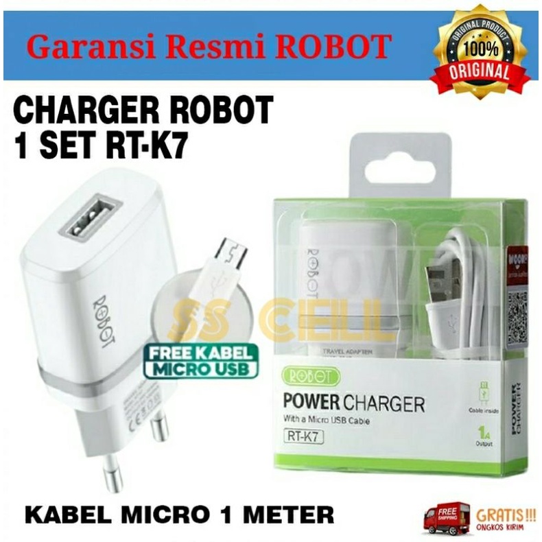 Jual ADAPTOR CHARGER ROBOT RT-K7 Fireproof Charger QC 5V 1A ORIGINAL ...