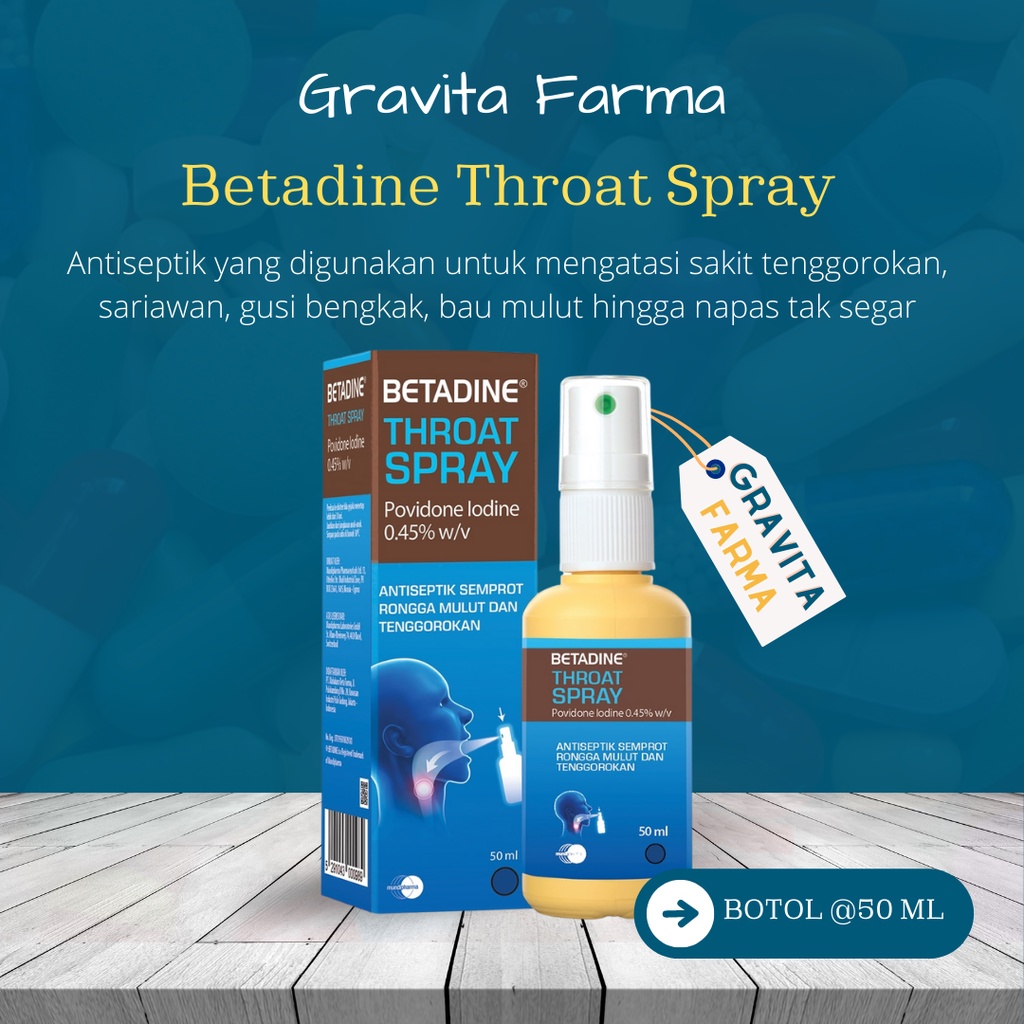 Jual Betadine Throat Spray - semprot antiseptik tenggorokan | Shopee ...