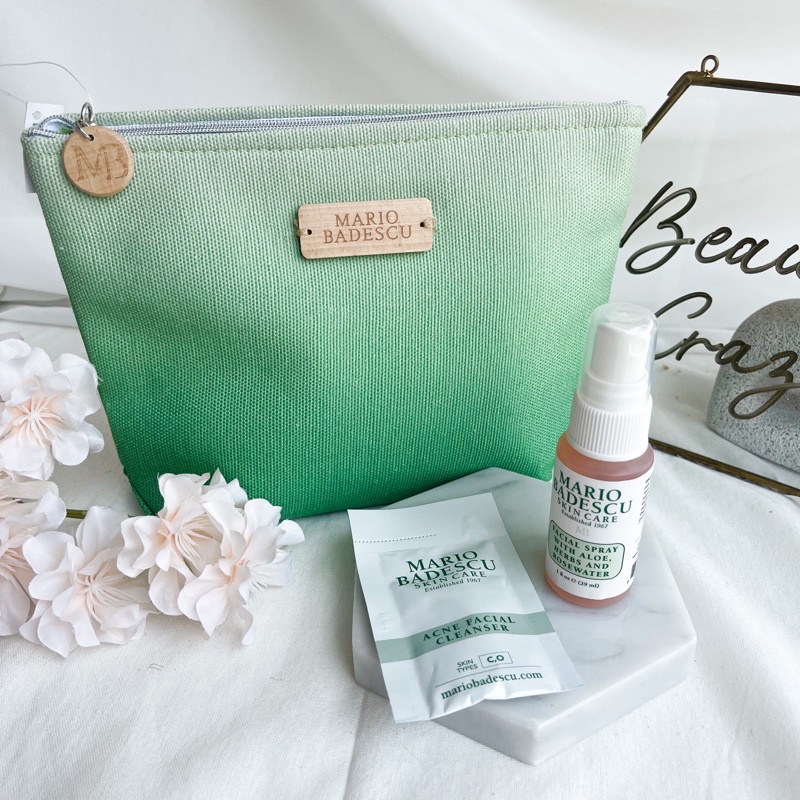 Jual MARIO BADESCU SET (Pouch + Acne Cleanser + Facial Spray) | Shopee ...