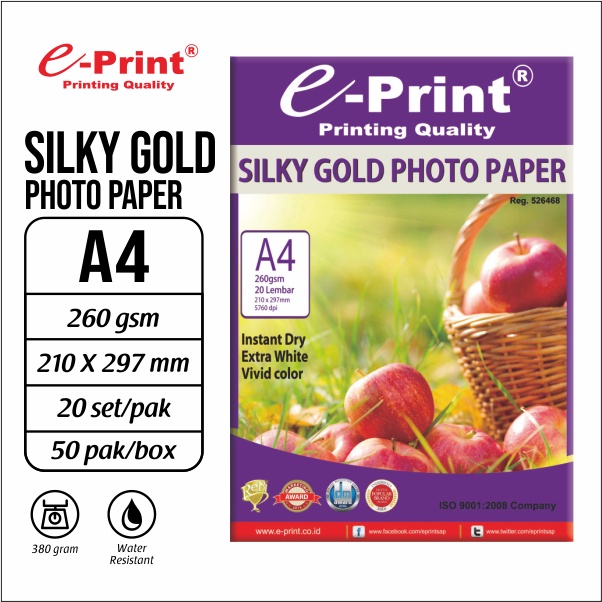 Jual e-Print Silky Photo Paper A4 Premium | Shopee Indonesia