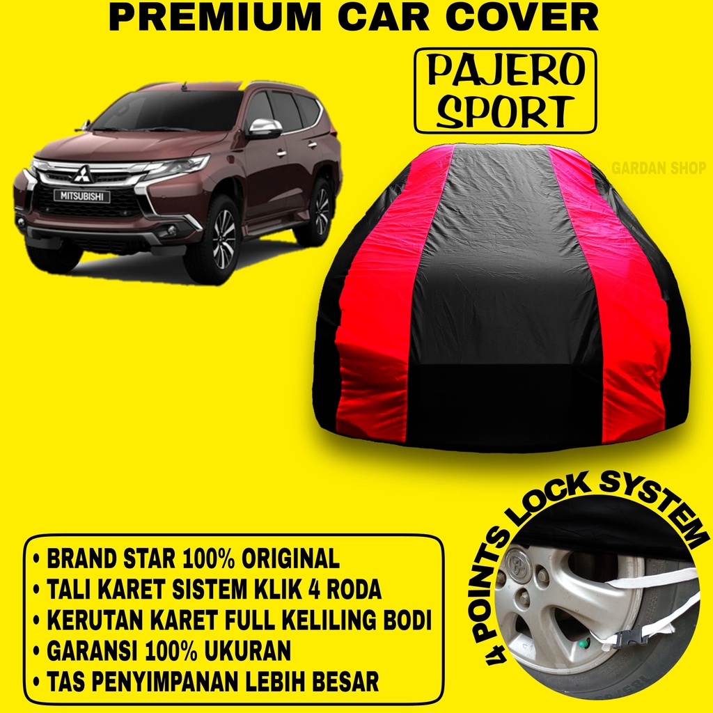 Jual Body Cover PAJERO SPORT Sarung Strip MERAH Penutup Bodi Pajero ...