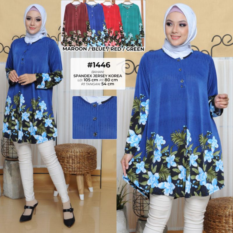 Jual ATASAN JERSEY KOREA MOTIP BUNGA(1446) | Shopee Indonesia