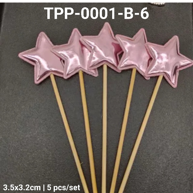 Jual GR-TPP-0001 Cake topper hiasan kue hati bintang mahkota aneka warna yamama baking | Shopee ...