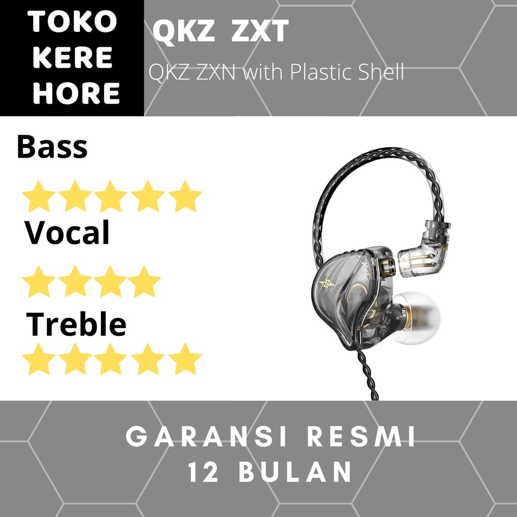 Jual QKZ ZXT HiFi Earphone with Mic alt ZXN EDX Pro ZSN Pro X | Shopee ...