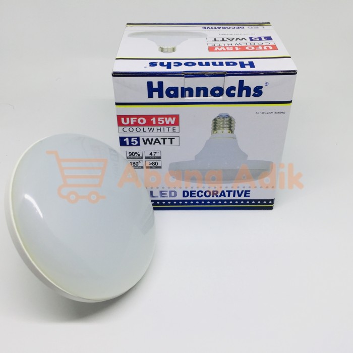 Jual HANNOCHS UFO 15W 15 WATT LAMPU LED DECORATIVE LAMP PUTIH KUNING ...