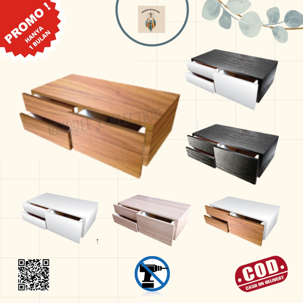 Jual RD-02/Rak dinding ambalan/meja rias gantung/laci 3 minimalis ...