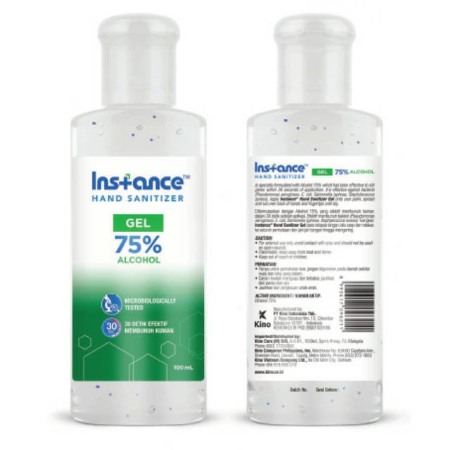 Jual Instance hand sanitizer gel 100ml | Shopee Indonesia