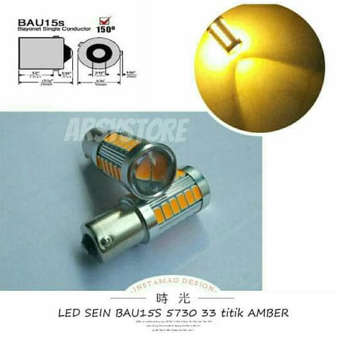 Jual Lampu Sein Sen LED Monster BAU15S Bayonet 1 kaki Kuning Amber ...