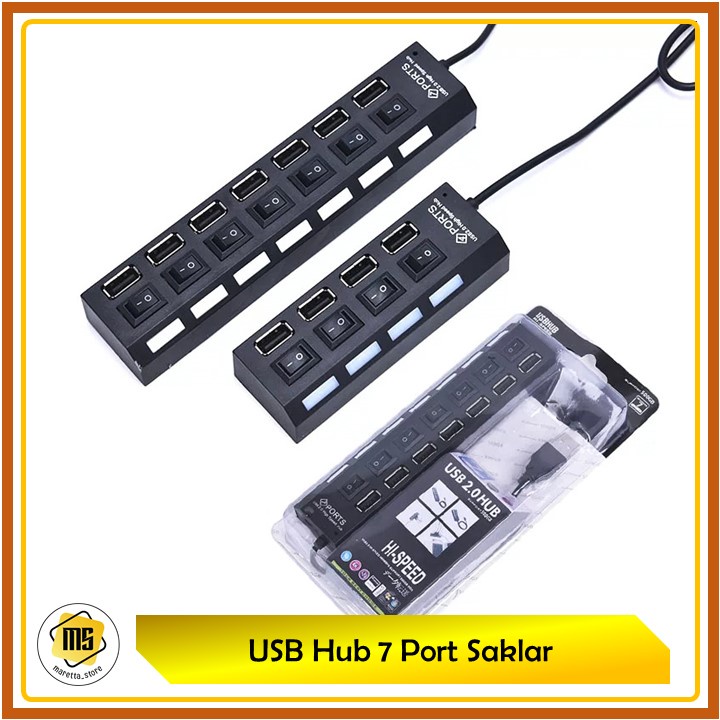 Jual USB Hub 7 Port Saklar Lampu USB 2.0 | Shopee Indonesia