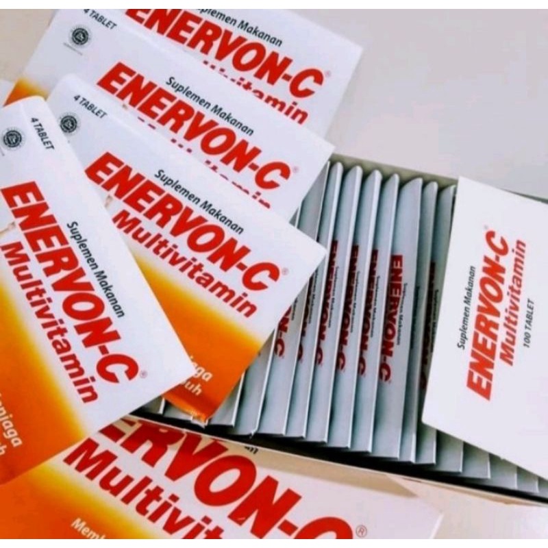 Jual Enervon-C - suplemen makanan - multivitamin - 4 tablet | Shopee ...