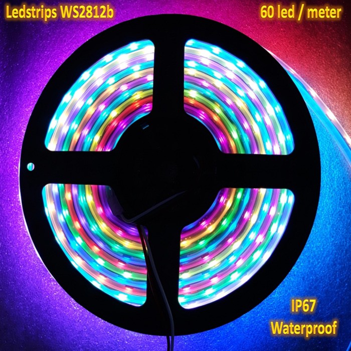 Jual RGB Smart LED Strip IP67 WS2812B WS2812 WS2811 BACA harga per 1 ...