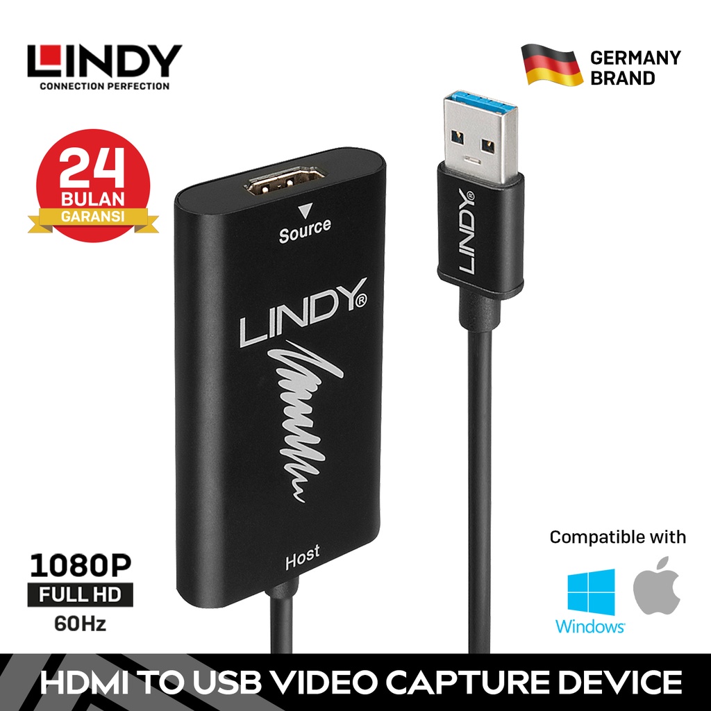 Jual LINDY USB 3.0 HDMI Video Capture Card Live Stream Record Device ...
