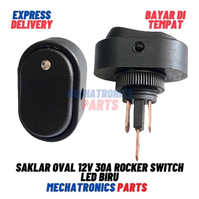 Jual [5819] Saklar Oval 12v 30A Rocker Switch Lampu LED Mobil Motor ...