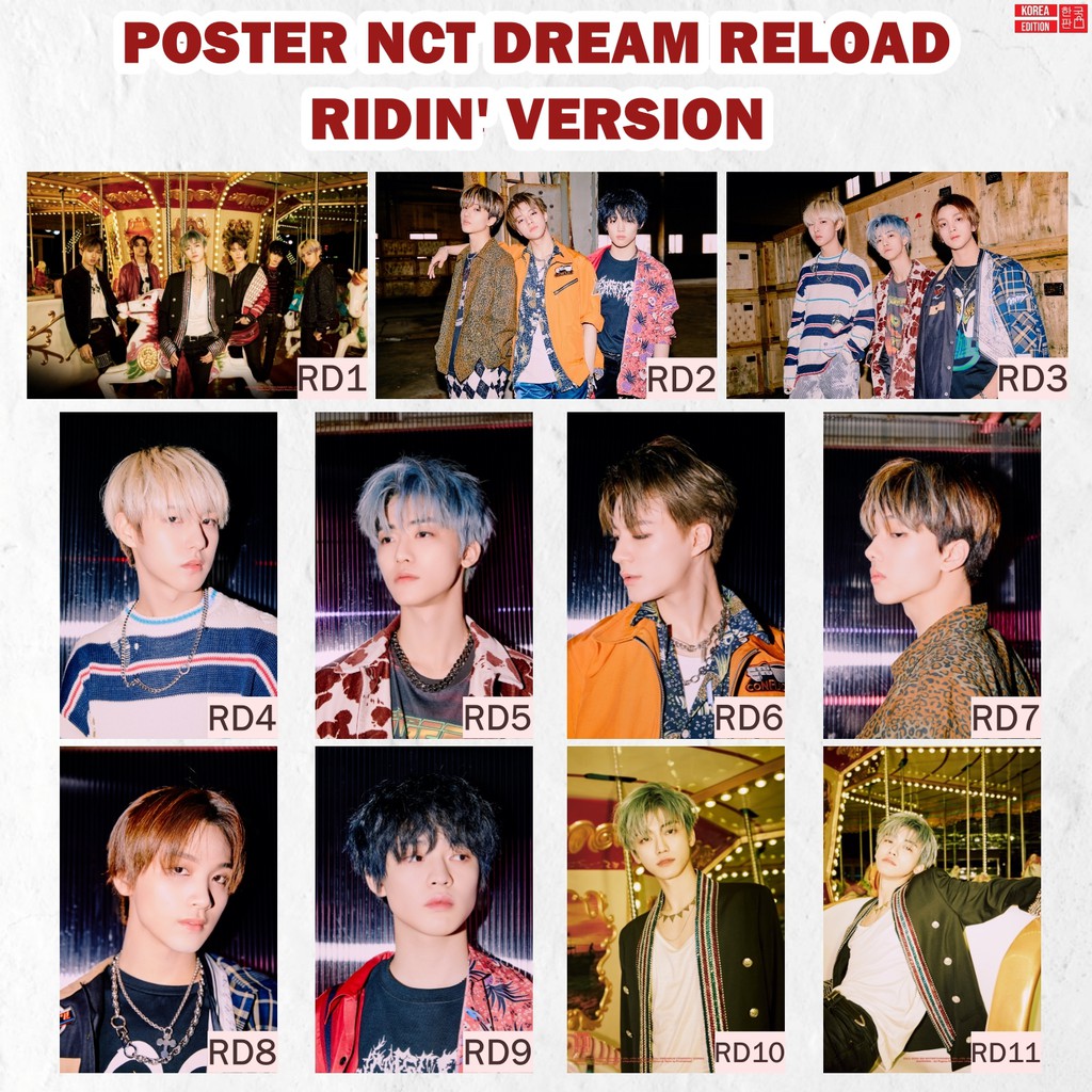 Jual Poster NCT DREAM RELOAD RIDIN' Jaemin Jeno Haechan Renjun KPOP ...