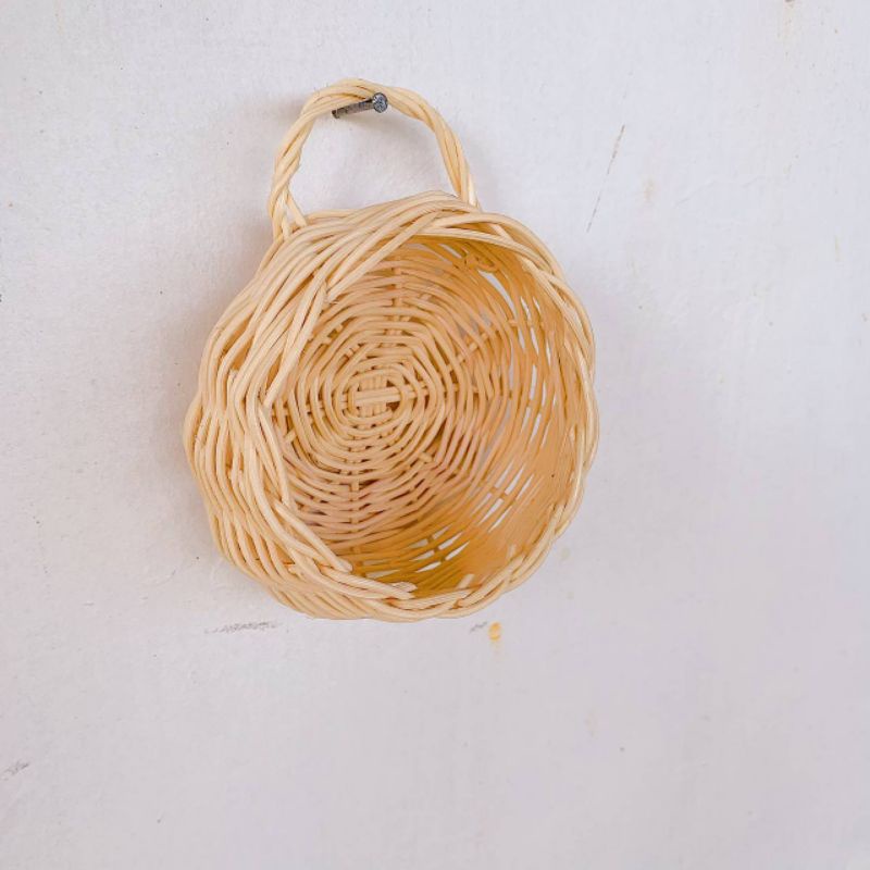 Jual Vas Bunga Vas Gantung Rotan Vas Dinding Tempel | Shopee Indonesia