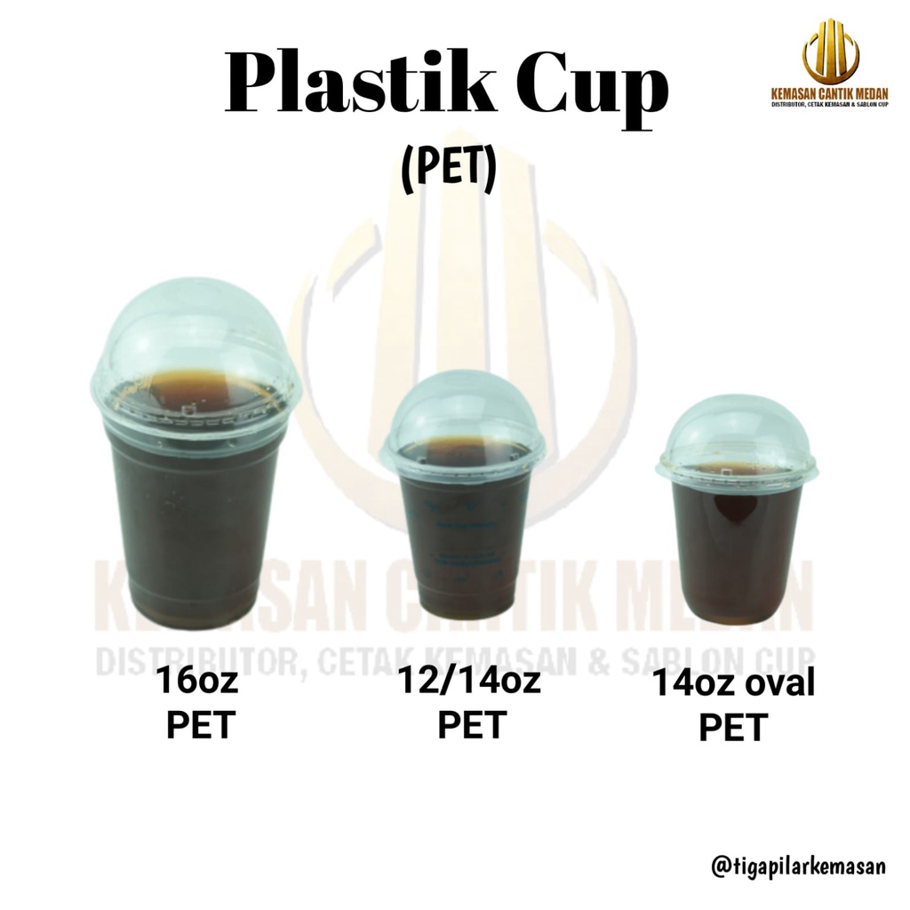 Jual Plastik cup/gelas plastik minuman dingin jenis PET | Shopee Indonesia