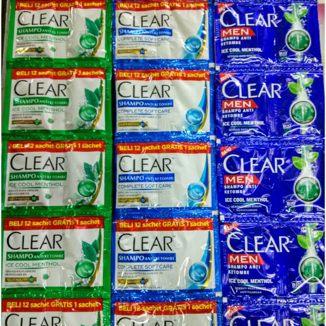 Jual Clear Shampoo sachet 10ml X 12 pcs. | Shopee Indonesia