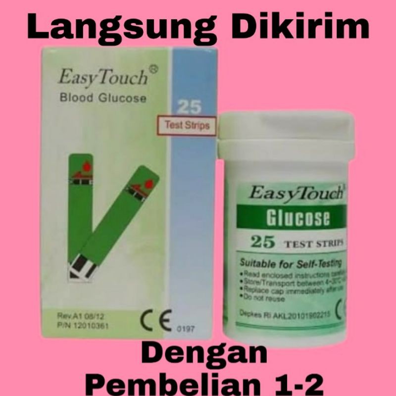 Jual EASYTOUCH GLUCOSE MURAH / EASYTOUCH GULA DARAH 25 Test Strip ...