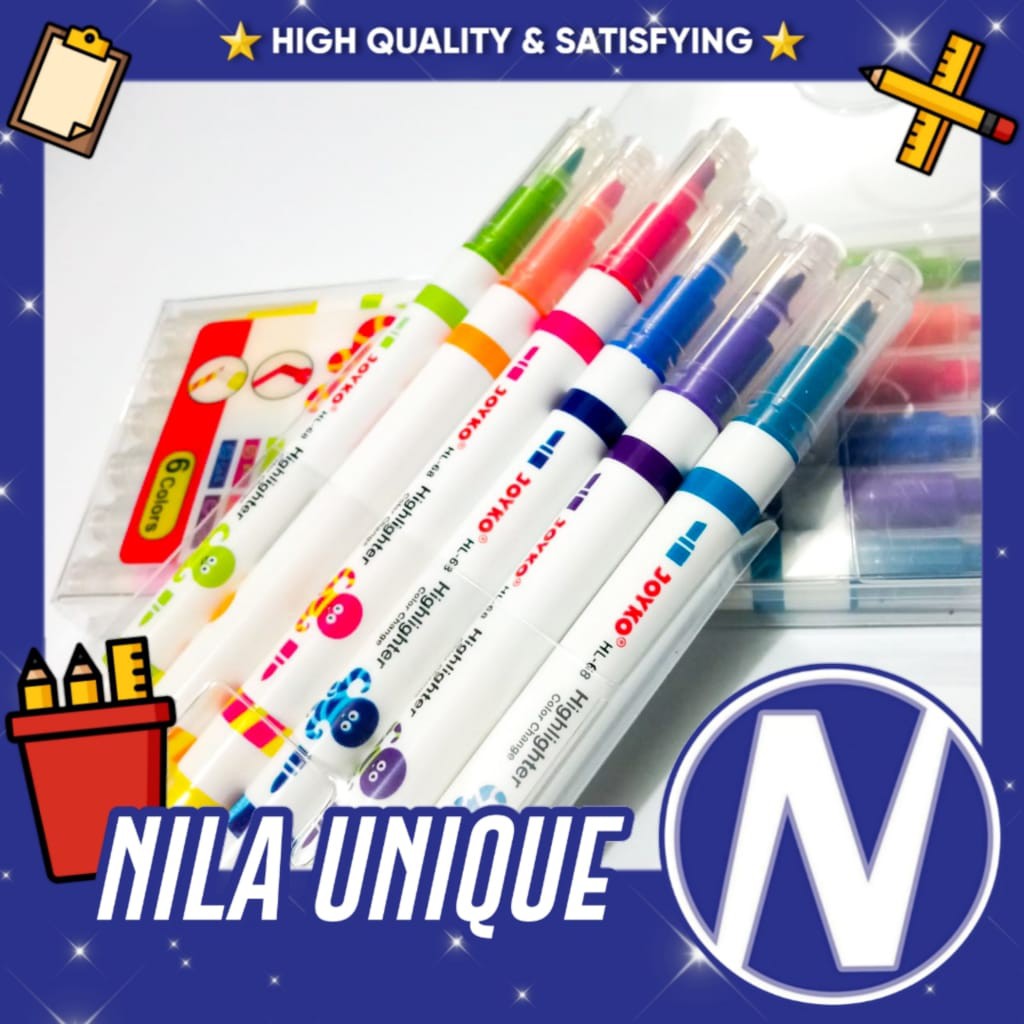 Jual MAGICAL HIGHLIGHTER / STABILO MAGIC 6 WARNA MERK JOYKO HL-68-6 ...