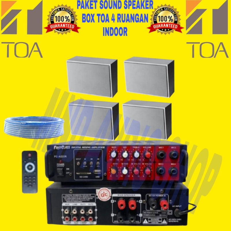 Jual PAKET SOUND SYSTEM SPEAKER BOX TOA 4 RUANGAN INDOOR | Shopee Indonesia