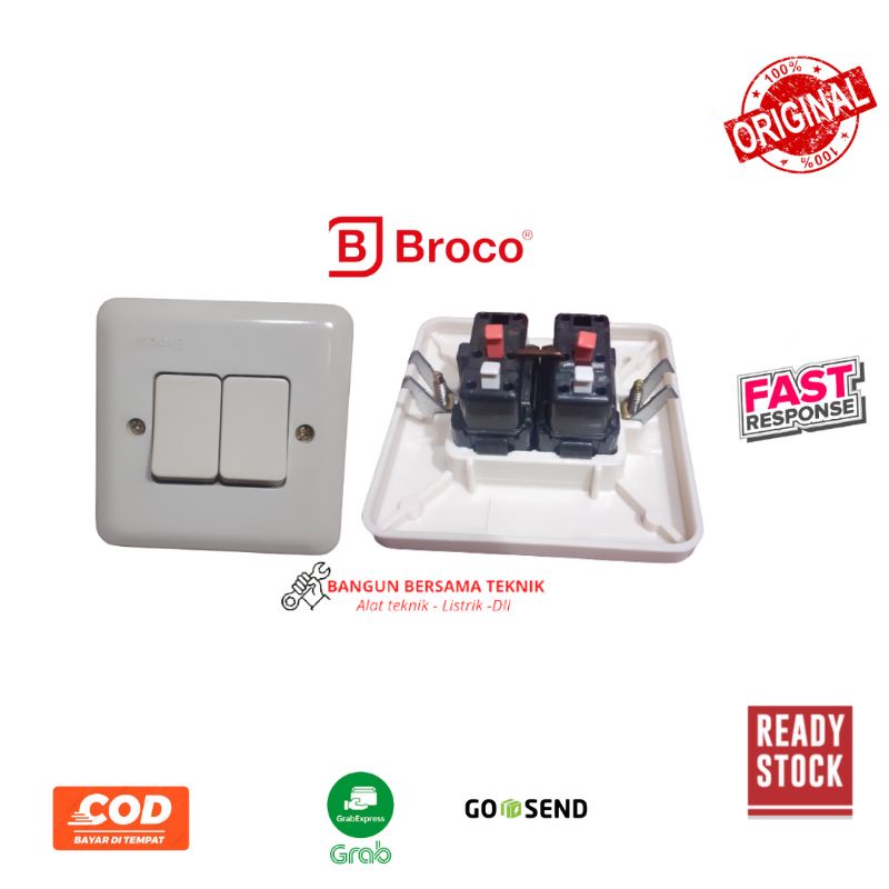 Jual Saklar seri inbow broco saklar dobel saklar tanam seri broco 6622U ...