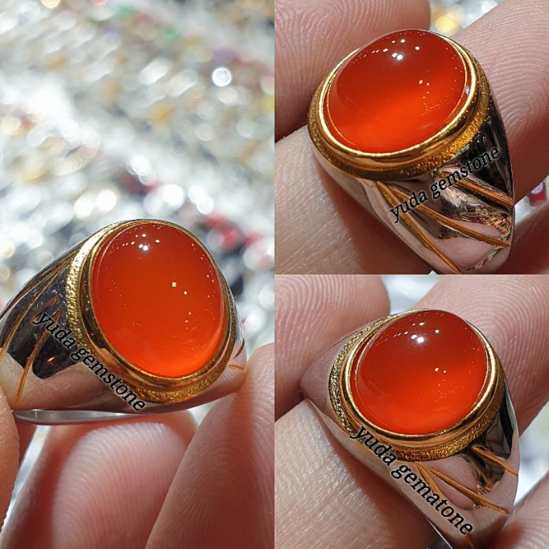 Jual natural batu akik raflesia big size kantoran cincin pria ring ...