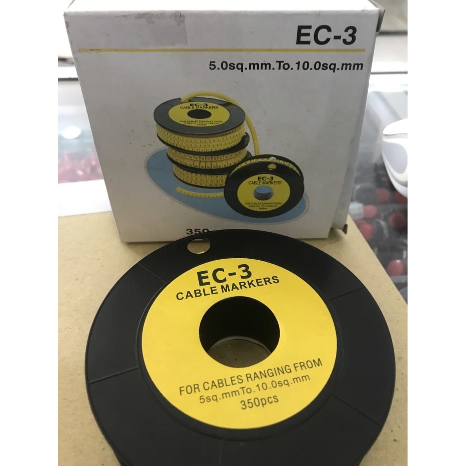 Jual Kabel Marker EC-1, EC-2, EC-3, EC-4 angka 0-9, huruf A-Z / Label ...