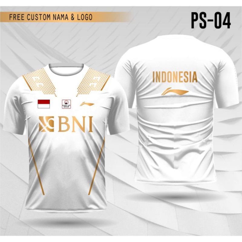 Jual Baju Badminton Piala Sudirman JERSEY Bulutangkis Timnas Putih ...