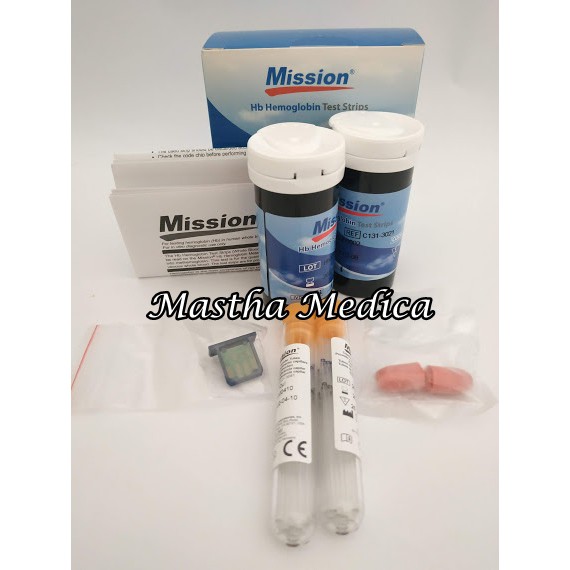 Jual Strip Stik Refill Isi Ulang Mission Hb Hemoglobin Test Strip Acon ...
