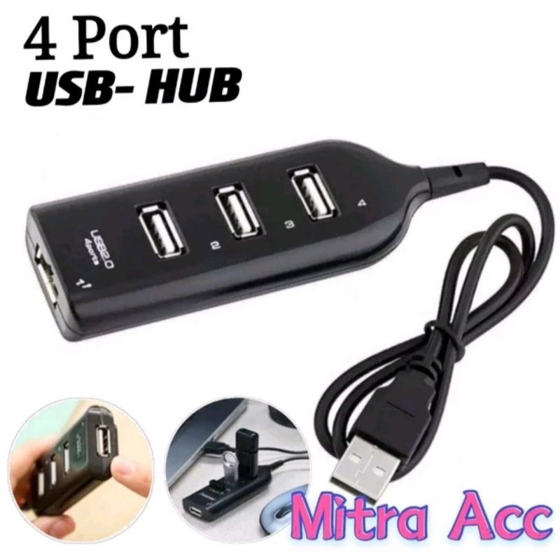 Jual USB HUB 4 Port 2.0 High Speed 1M - Penambah Port USB For PC Laptop ...