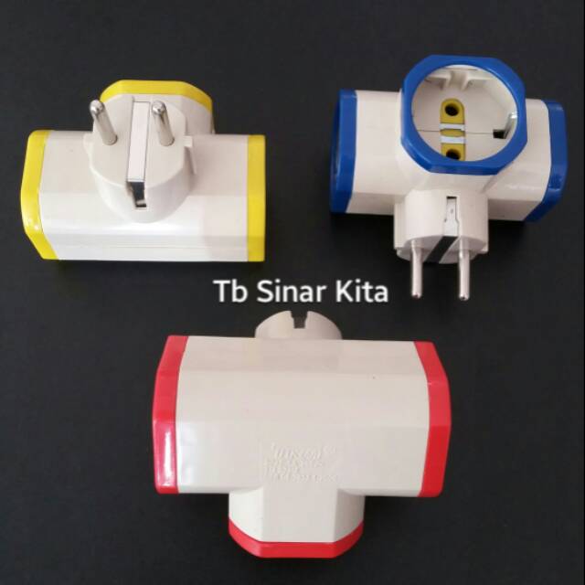 Jual Steker T Arde | Colokan Cabang 3 | Steker 3 Arah | Shopee Indonesia