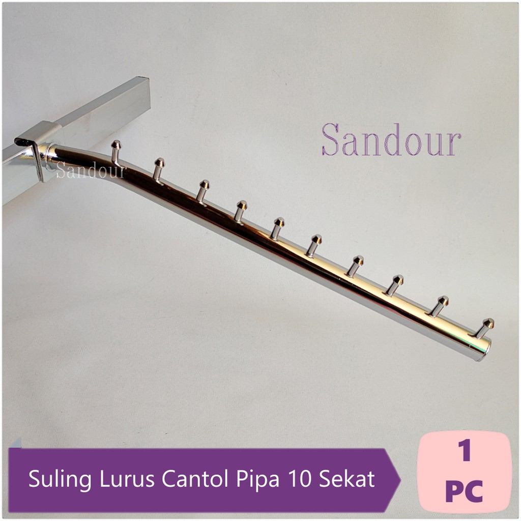 Jual Hanger Suling Lurus 10 Sekat Cantol Pipa Kotak Gantungan Display ...