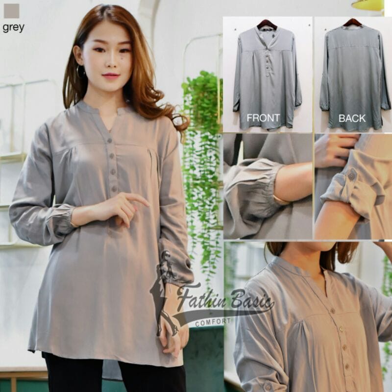 Jual Atasan Blouse Polos Nagita Katun Rayon 100% Original | Shopee Indonesia