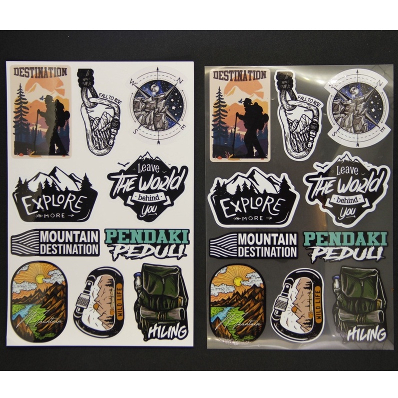 Jual stiker motor aesthetic sticker pack pegunungan/pemandangan/gunung ...