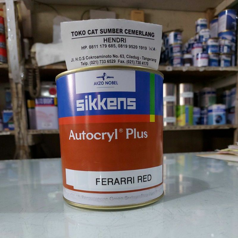 Jual CAT SIKKEN MERAH SOLID 1LITER | Shopee Indonesia
