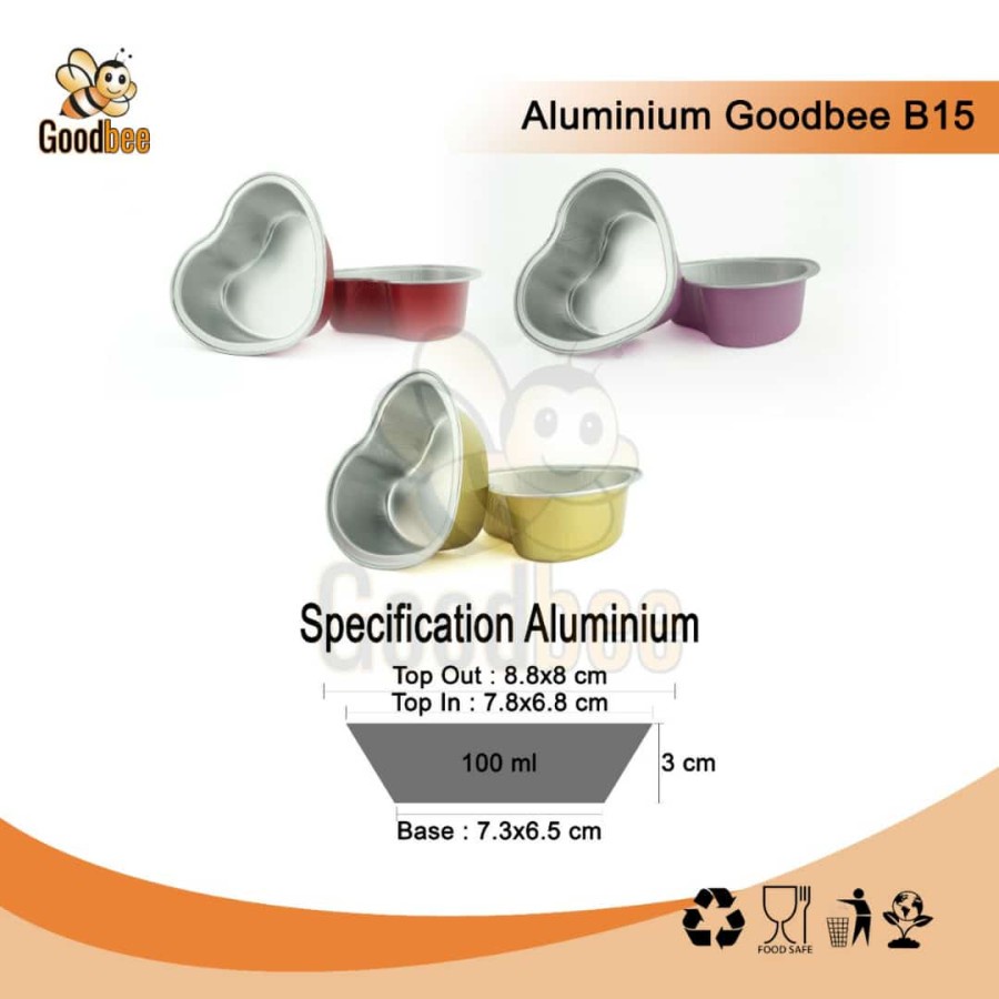 Jual Aluminium Baking L15 ( Love ) - Merk Goodbee - 100ml ( Wadah Saja ) | Shopee Indonesia