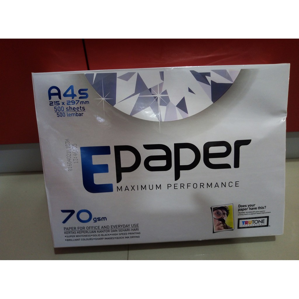 Jual KERTAS KANTOR E PAPER A4S 70 100% ORIGINAL | Shopee Indonesia