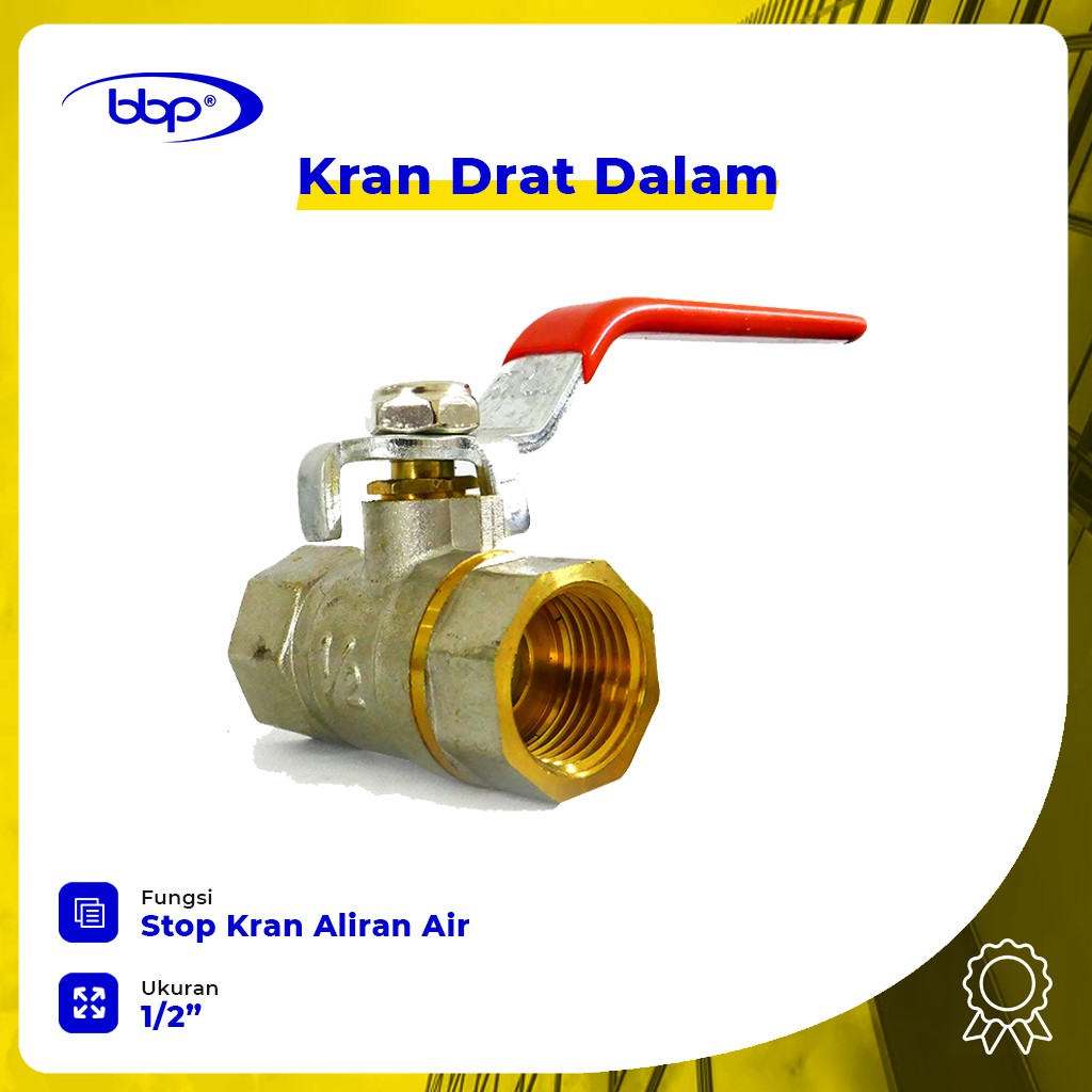 Jual Stop Kran Double Drat Dalam Ukuran 1/2 Inch Katup Keran Stop Kuningan | Shopee Indonesia