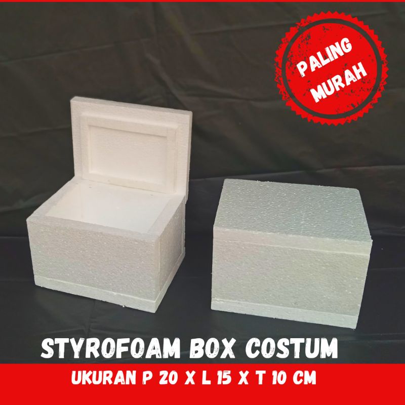 Jual styrofoam box mini costum rakitan 20 x 15 x 10 cm | Shopee Indonesia