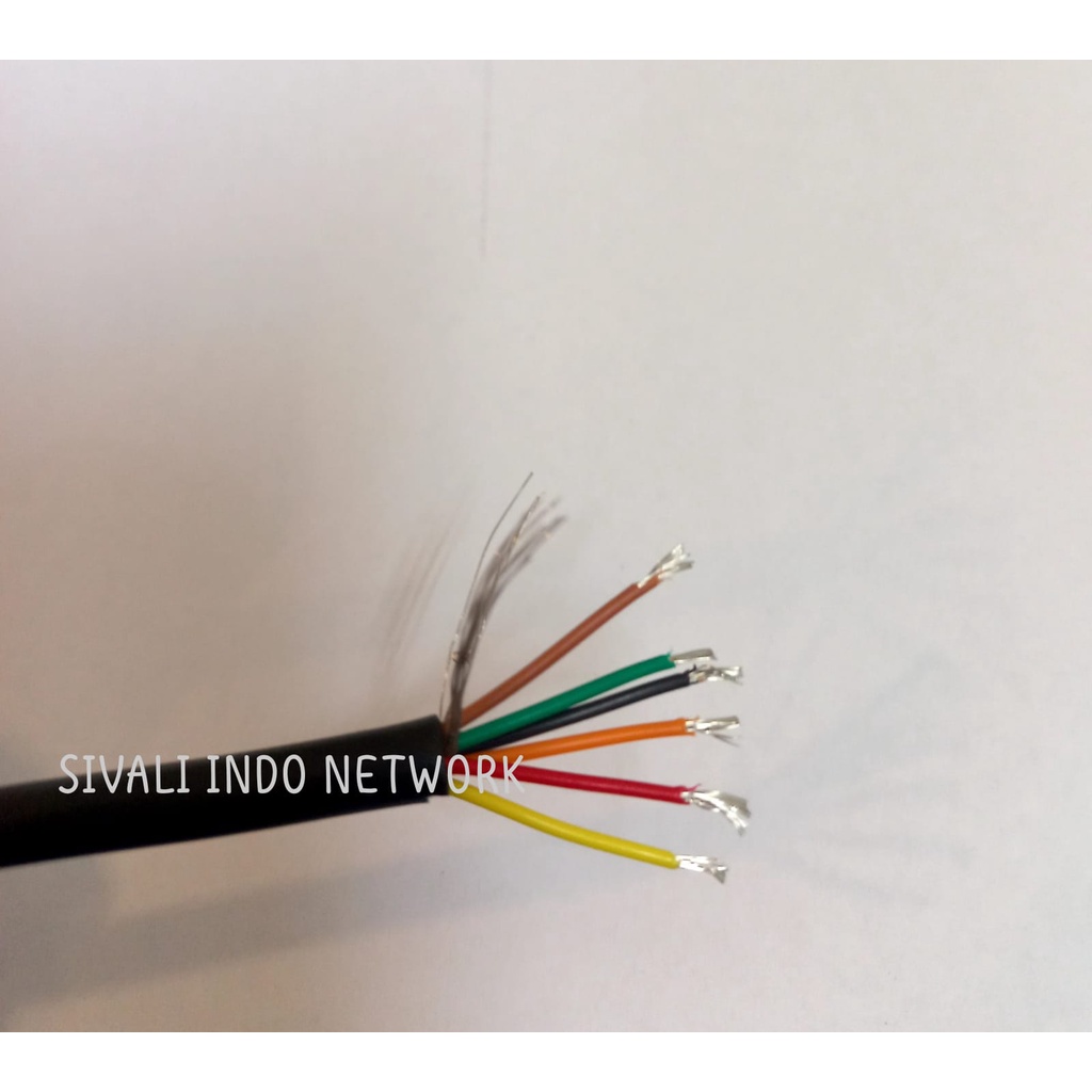 Jual KABEL 6 JALUR KABEL KONTROL ISI 6 PLUS GROUND KABEL SERABUT 24 AWG ...