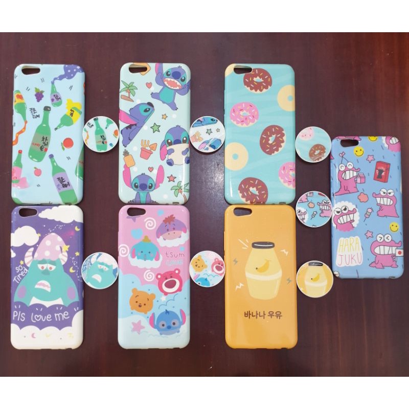 Jual VIVO Y69 CASE MOTIF GLOSSY SOJU STITCH TSUM DONUT + POPSOCKET VIVO ...