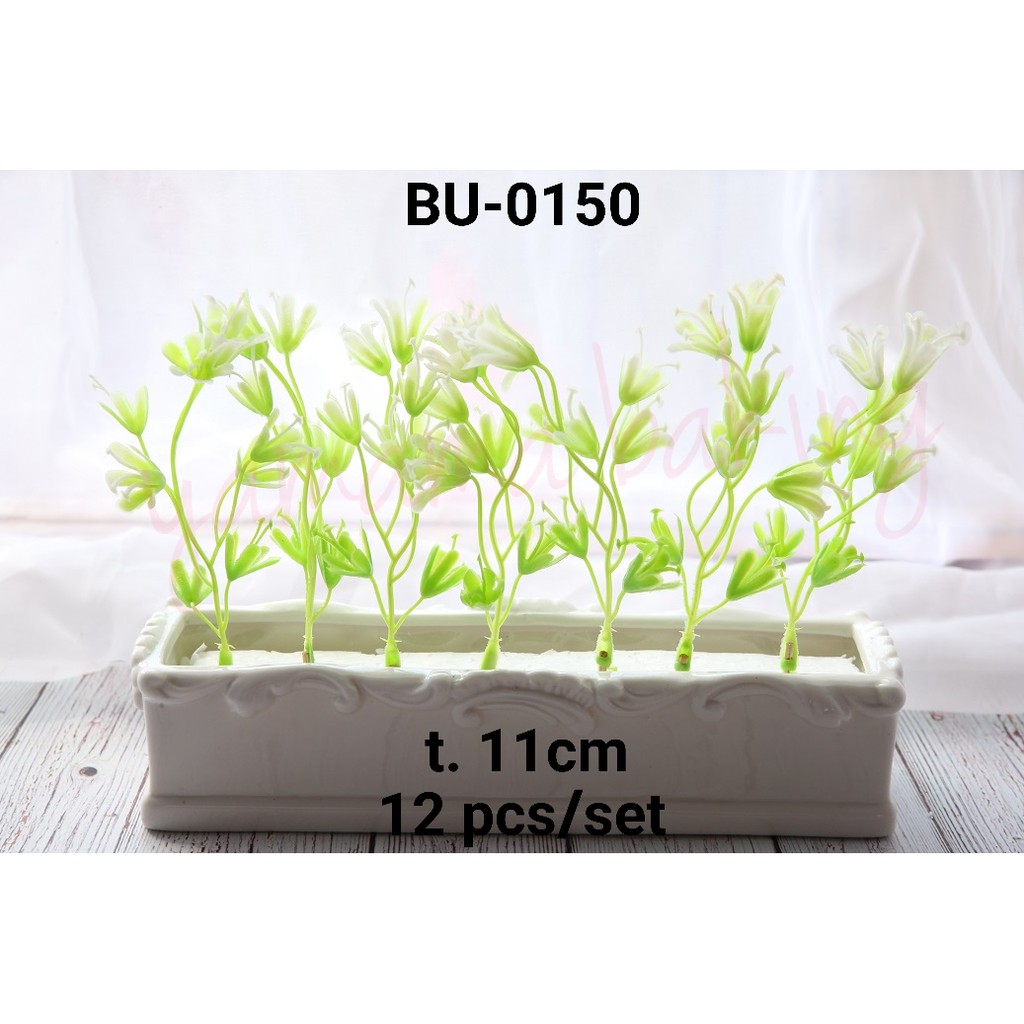 Jual BU-0150 Topper hiasan kue tart cake rumput bunga daun tanaman ...