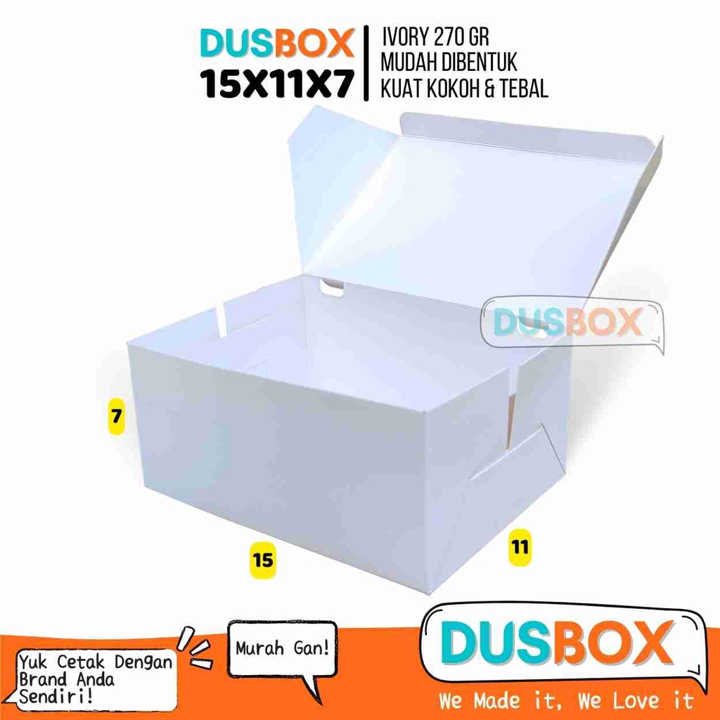 Jual Box Kemsan Nasi Polos 15 x 11 x 7 / Dus Kue / Dus cemilan / Box ...