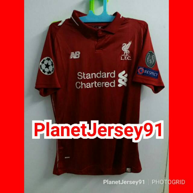 Jual LIVERPOOL HOME 2018 FULL PATCH UCL | Shopee Indonesia