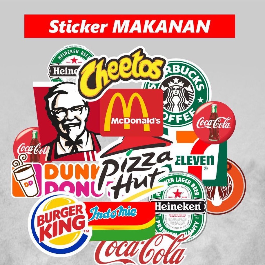 Jual STICKER STIKER LOGO BRAND DISTRO MAKANAN | Shopee Indonesia