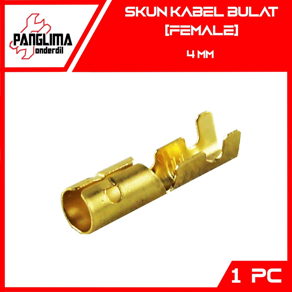 Jual Skun Kabel Bulat Kuningan 4 mm 4x17 mm Sekun-Terminal Connector ...